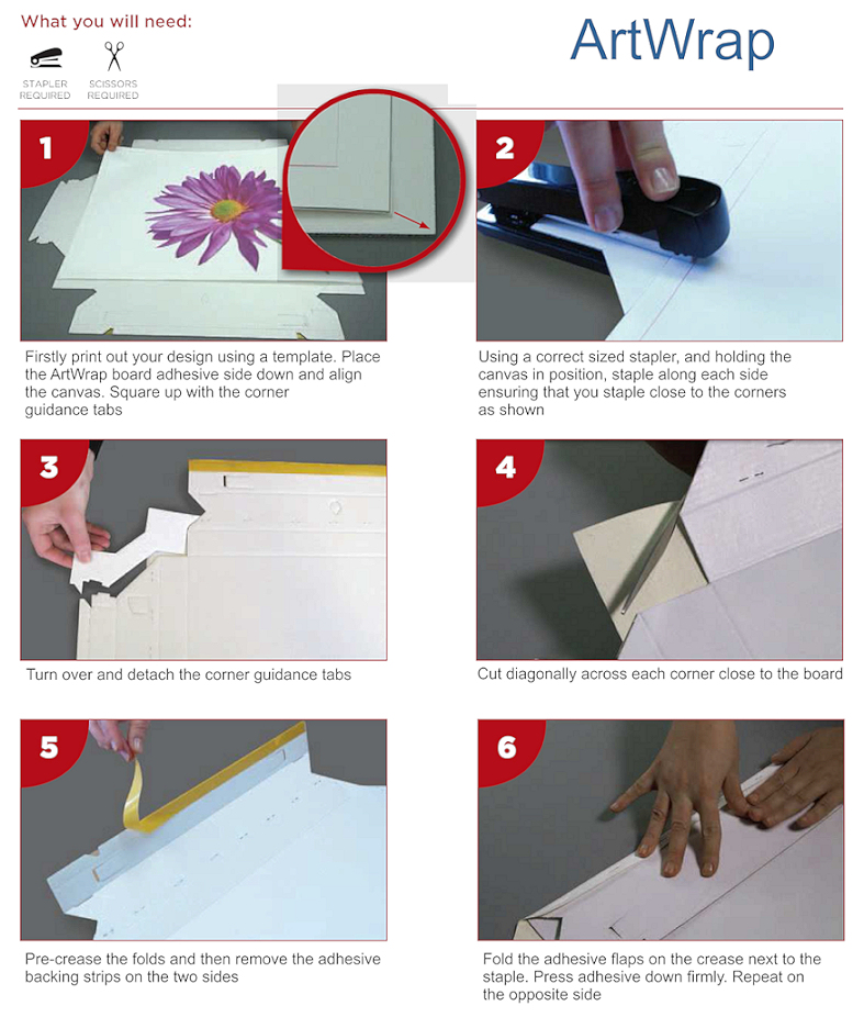Artwrap canvas framing system