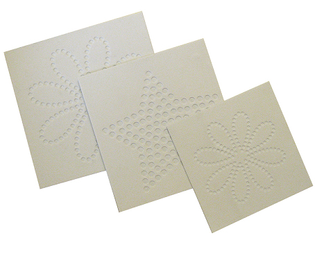 Sticky flock rhinestone template material