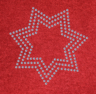 Star design available in rhinestones and rhinestuds