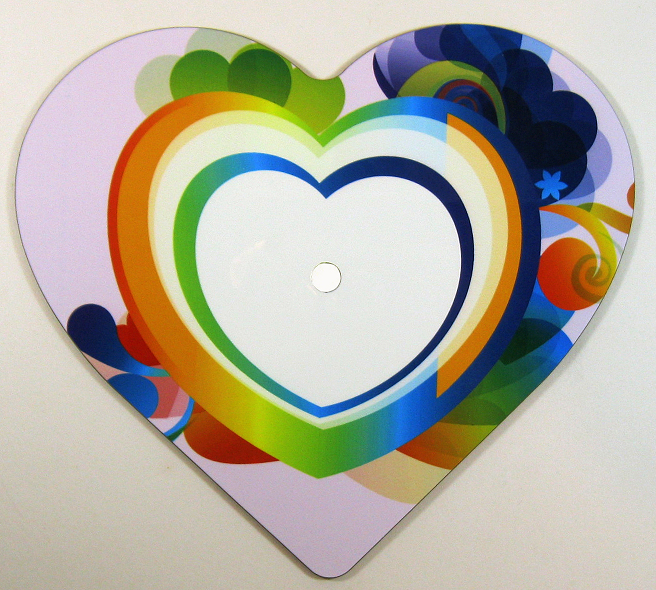 Unisub heart shaped clock face for dye sublimation printing